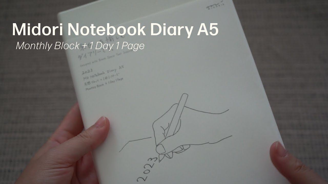 2023 Planner | Midori MD Notebook Diary A5 Monthly Block & 1 Day and 1 ...