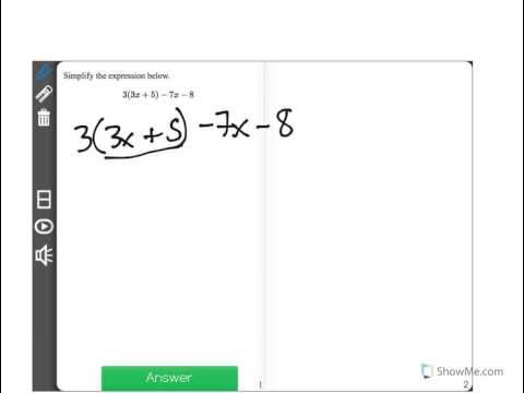 [7.EE.1-1.4] Simplify Linear Expressions - Common Core Standard - YouTube
