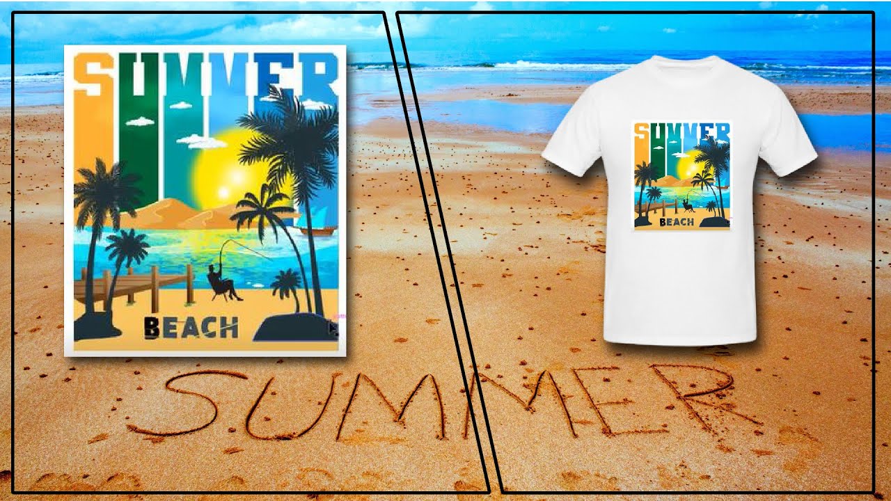 Summer t shirt design tutorial Adobe Illustrator/T shirt design - YouTube