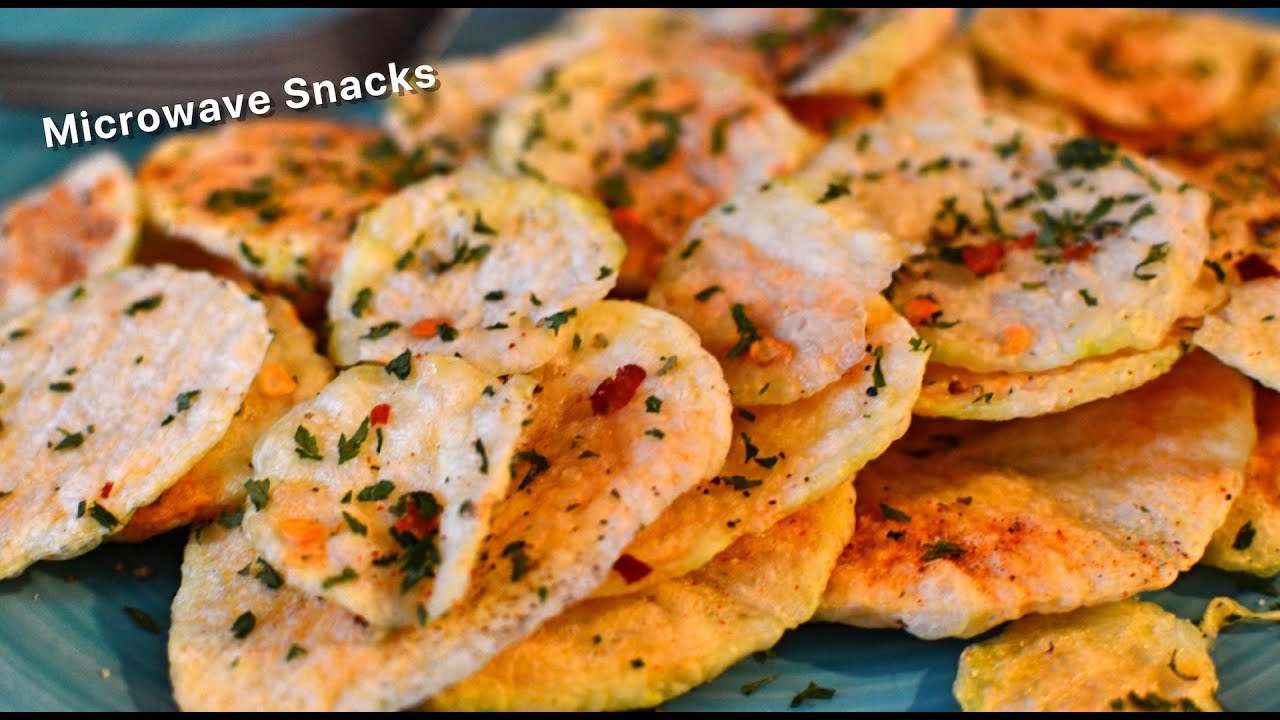 Crispy Microwave Potato Chips With Seasoning 2 Ways 5 Minute Snack