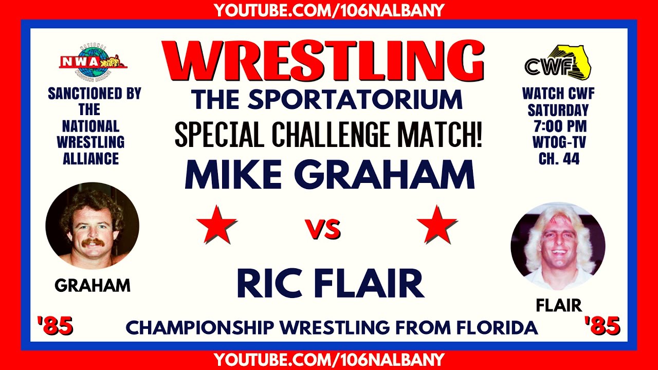 Mike Graham vs Ric Flair (1985) (Wahoo & Jesse Barr Interfere ...