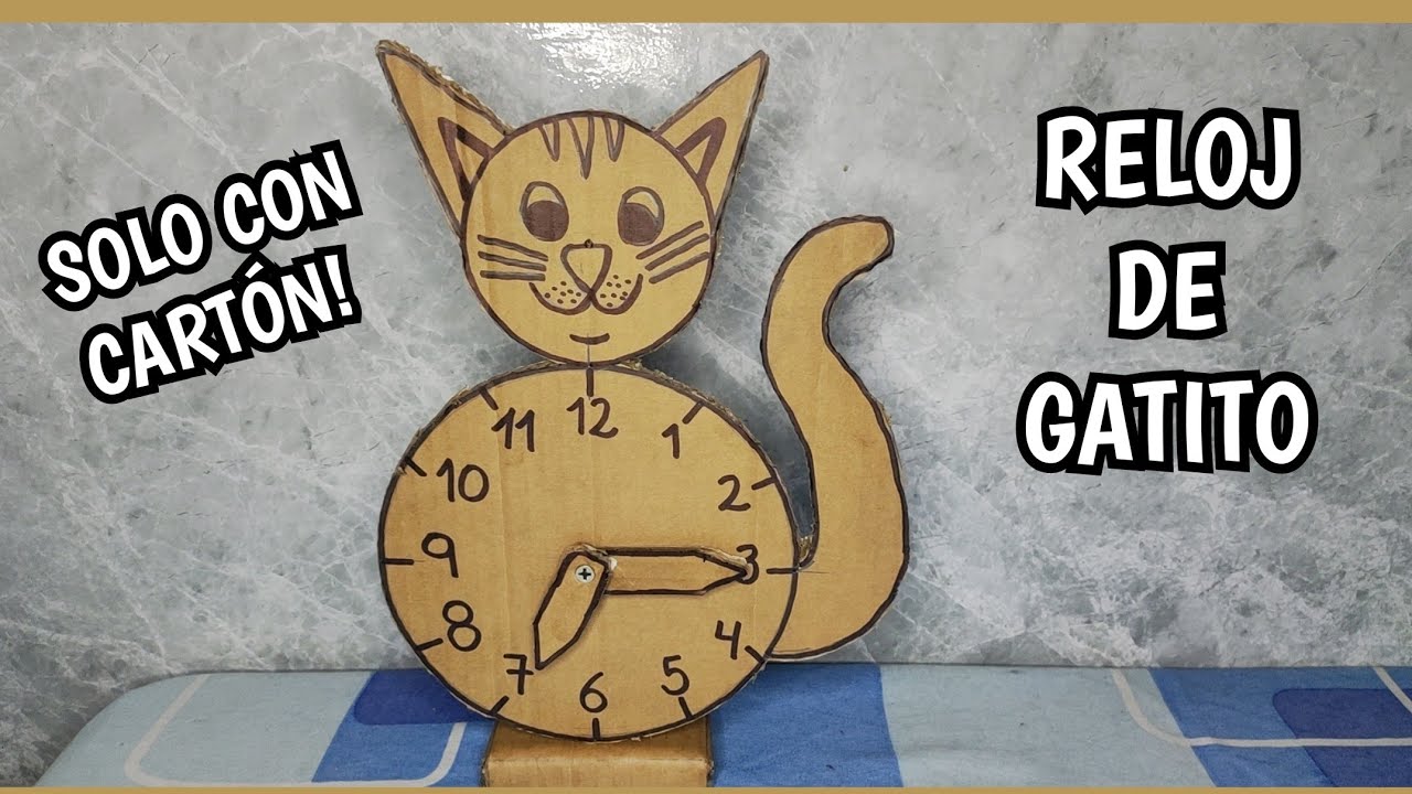 Como hacer un reloj didáctico de cartón para niños. - YouTube