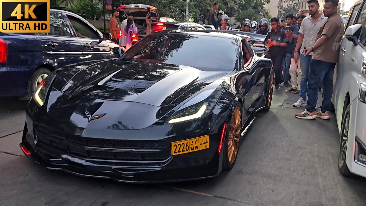 Chevrolet Corvette C7 in India (UB City, Bangalore) 4K | BMW i7, Honda ...