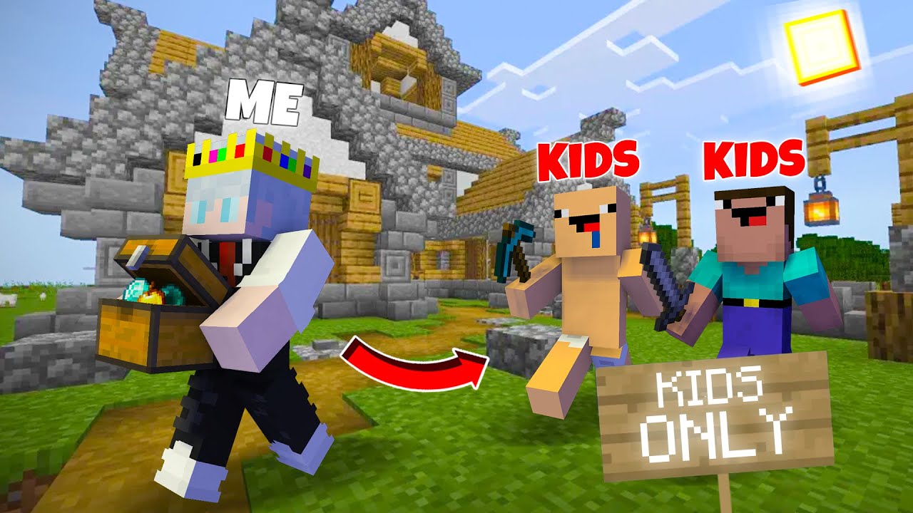 I HACKED into a KIDS ONLY Minecraft Server - YouTube