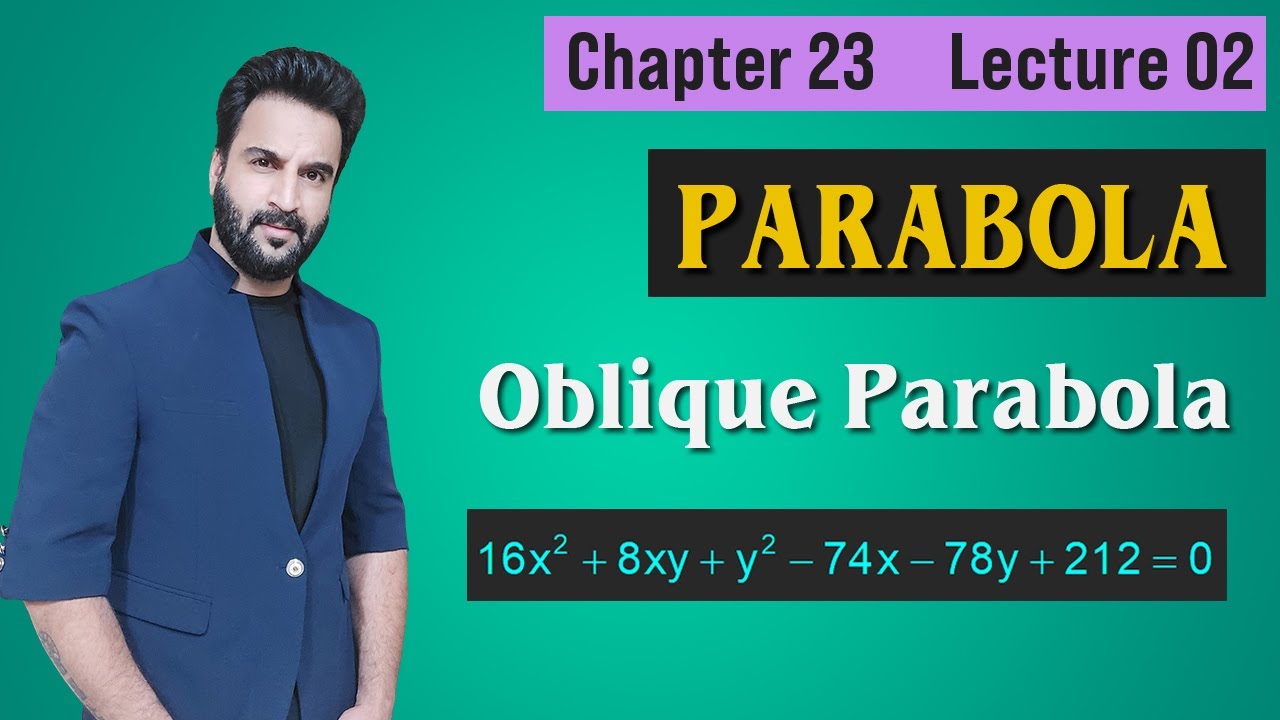 PARABOLA Lecture 2 | General Equation of Parabola | Oblique Parabola ...