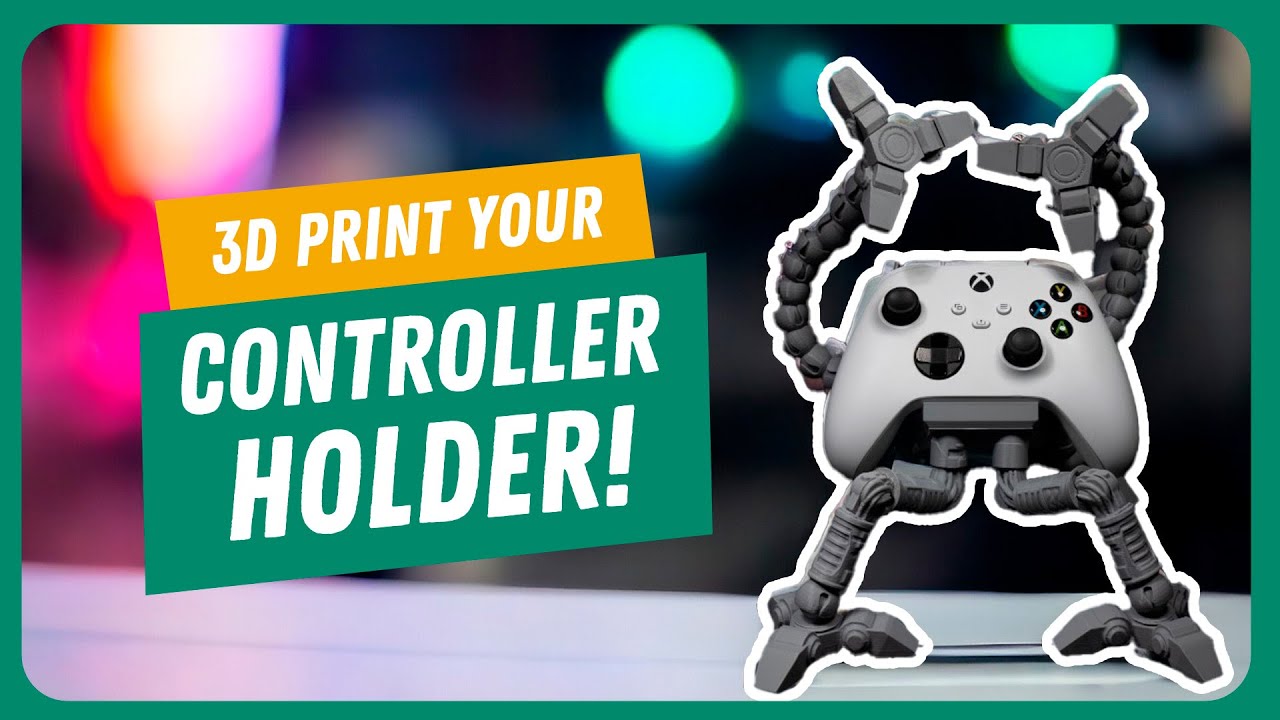 How to print this amazing articulated controller holder - YouTube