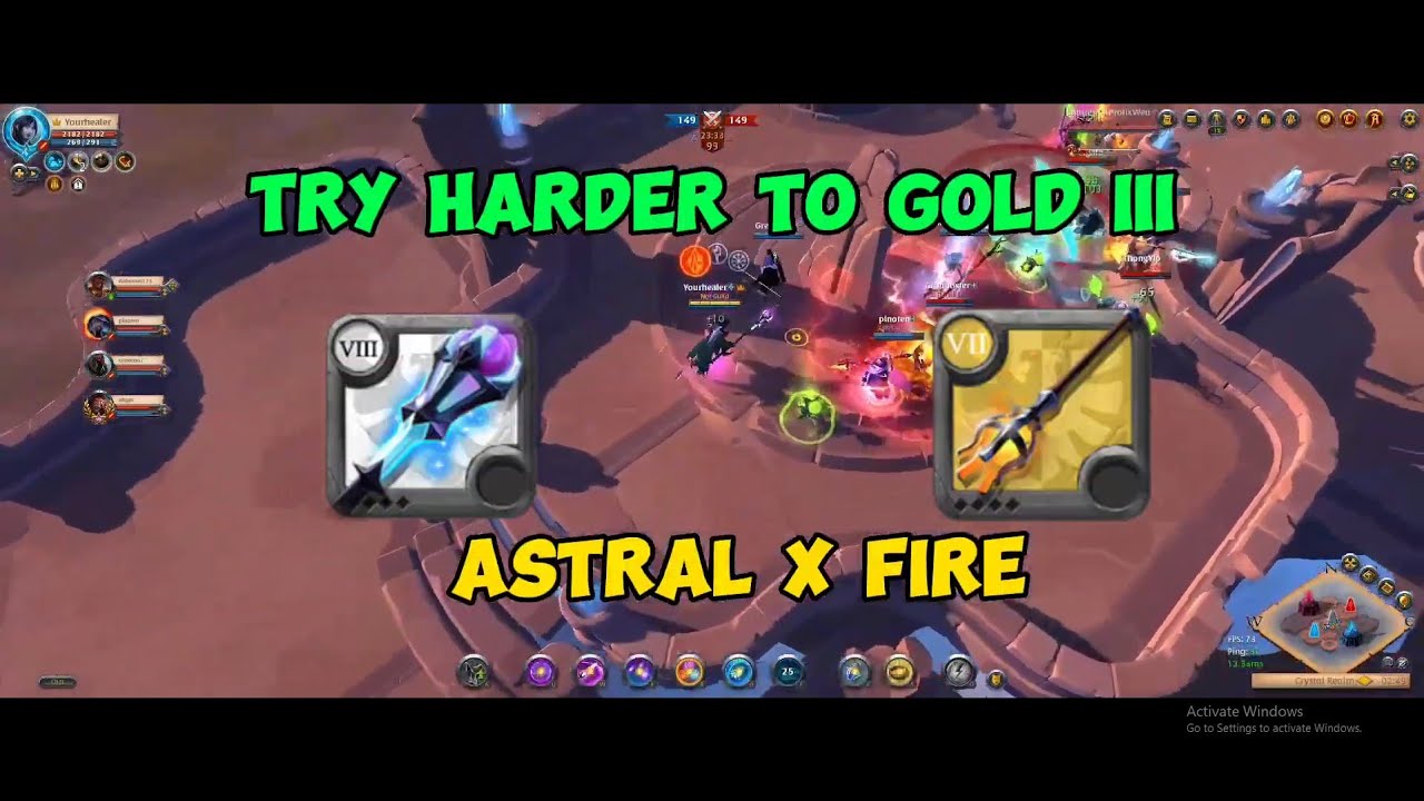 [9] Try Hard to Gold 3 Crystal Arena | Astral X Fire | Albion Online ...