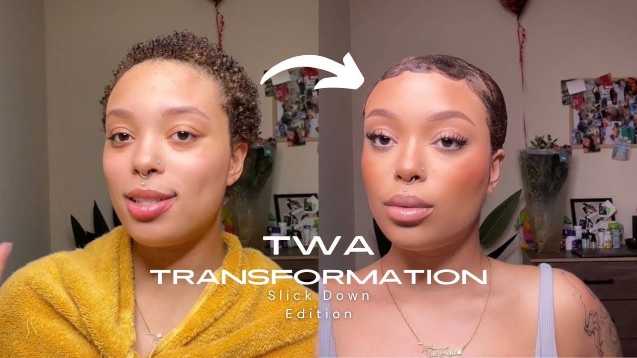 Slick Pixie Cut on Natural Type 4 Hair |Eco Gel & Eden Edge Control ...