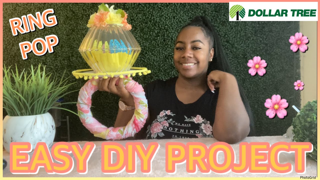 EASY DOLLAR TREE DIY | HUGE RING POP | HOW TO MAKE A GIANT RING POP ...