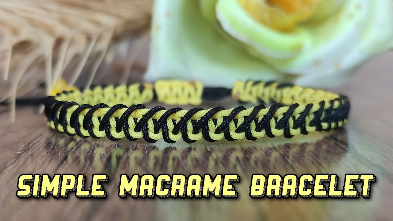 Simple macrame bracelet /How to make a macrame bracelet ?/ DIY - YouTube