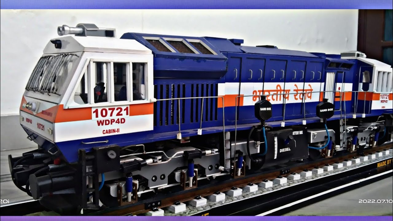 WDP4D locomotive|| WORKING MODEL|| Handmade #wdp4d #wdp4d loco #loco # ...