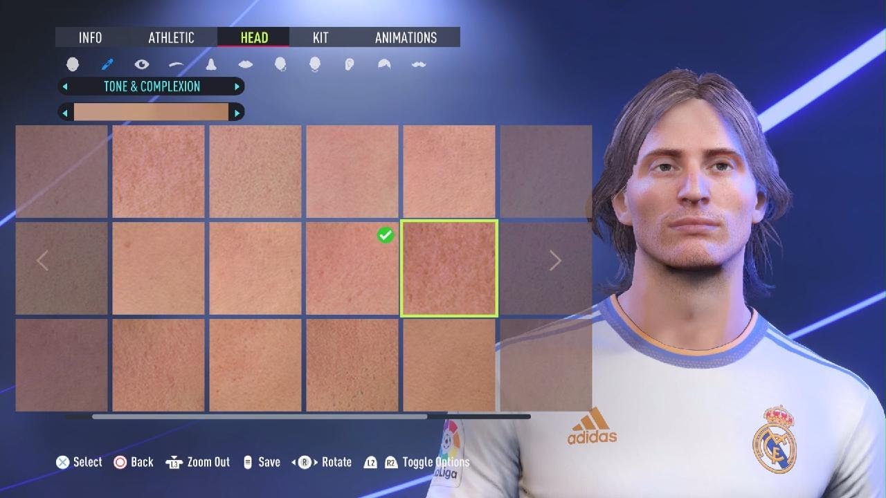 FIFA 22 How to make Luka Modric Pro Clubs Look alike - YouTube