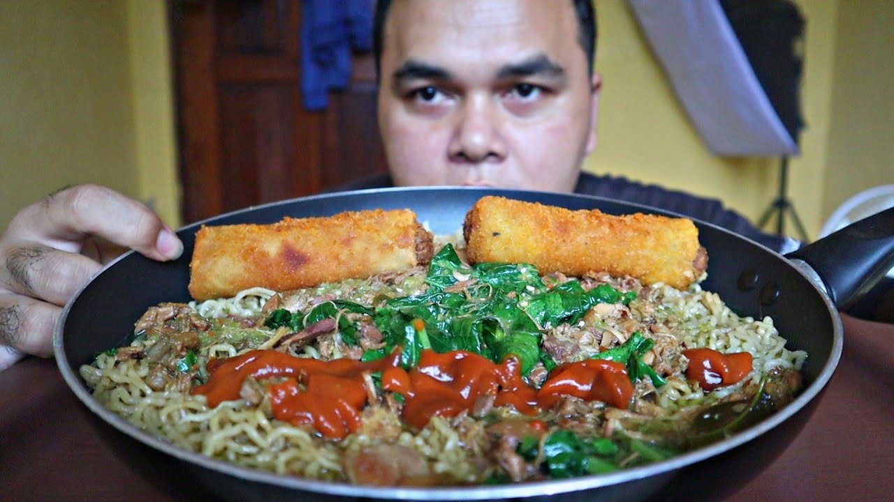 MUKBANG 3 PORSI MIE AYAM TOPING RISOL SOSIS - YouTube