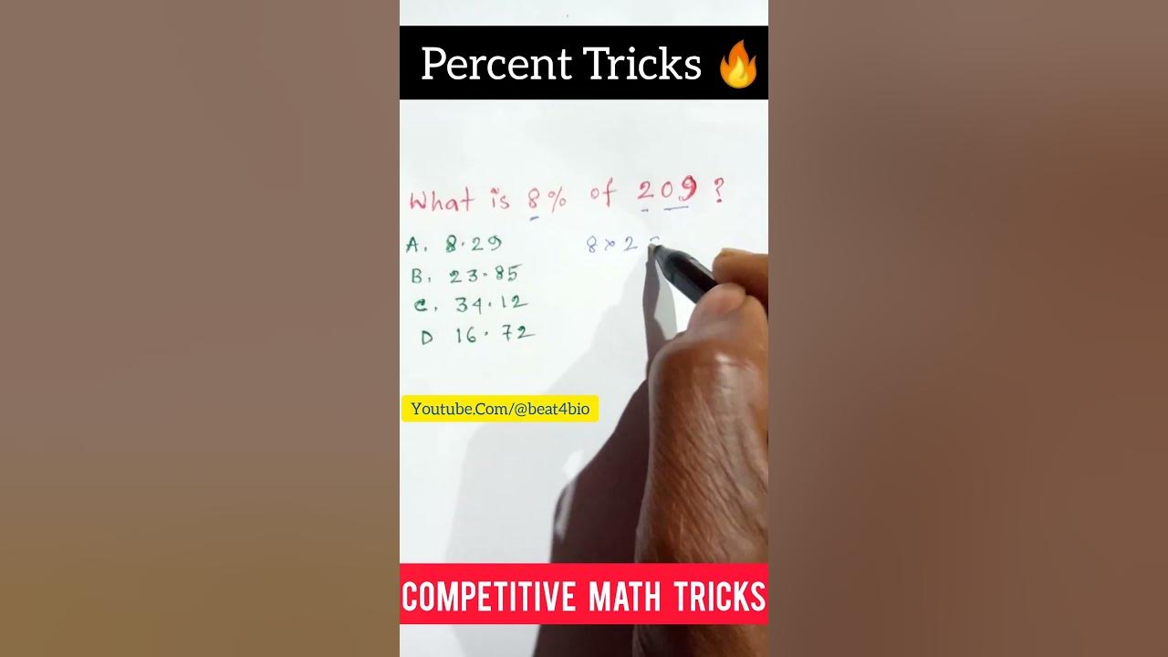 Math Tricks - Percent Trick #maths #mathstricks #mathtricks #percentage #math #mathtrick #shorts ...