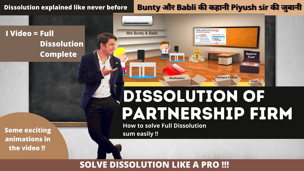 dissolution of a partnership firm | complete basics | full chapter ...