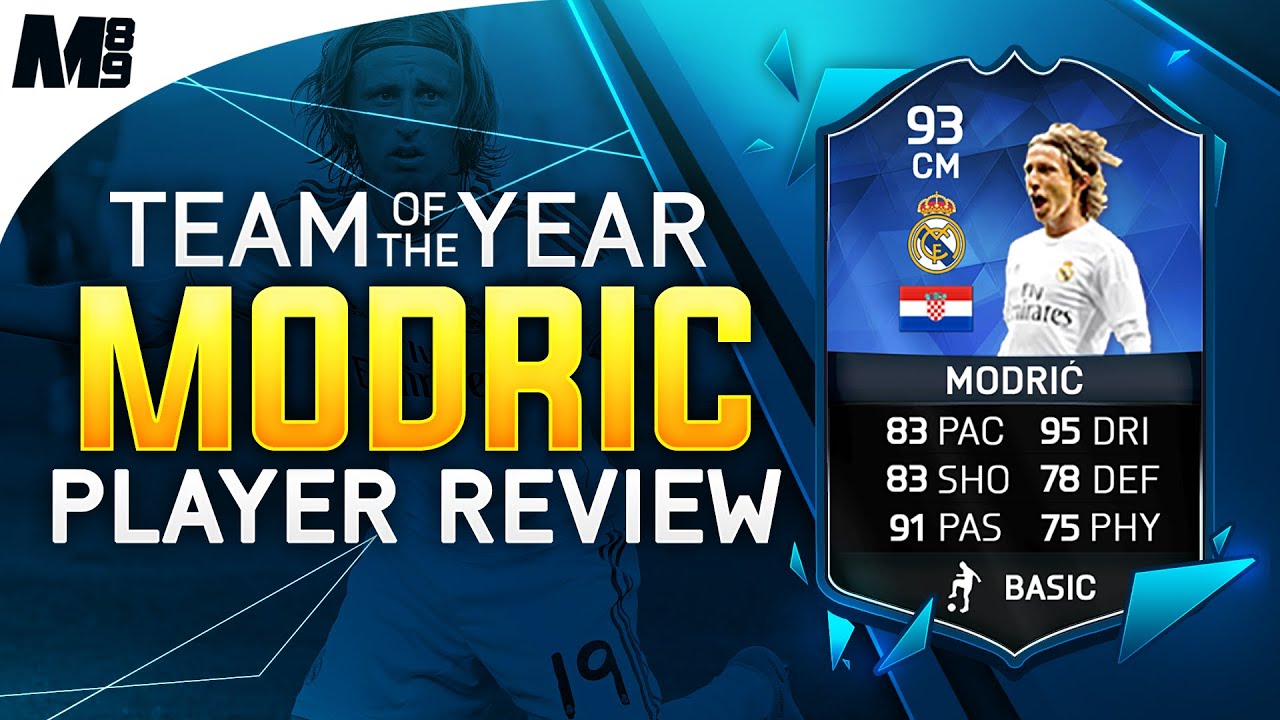 FIFA 16 TOTY MODRIC REVIEW (93) FIFA 16 Ultimate Team Player Review ...