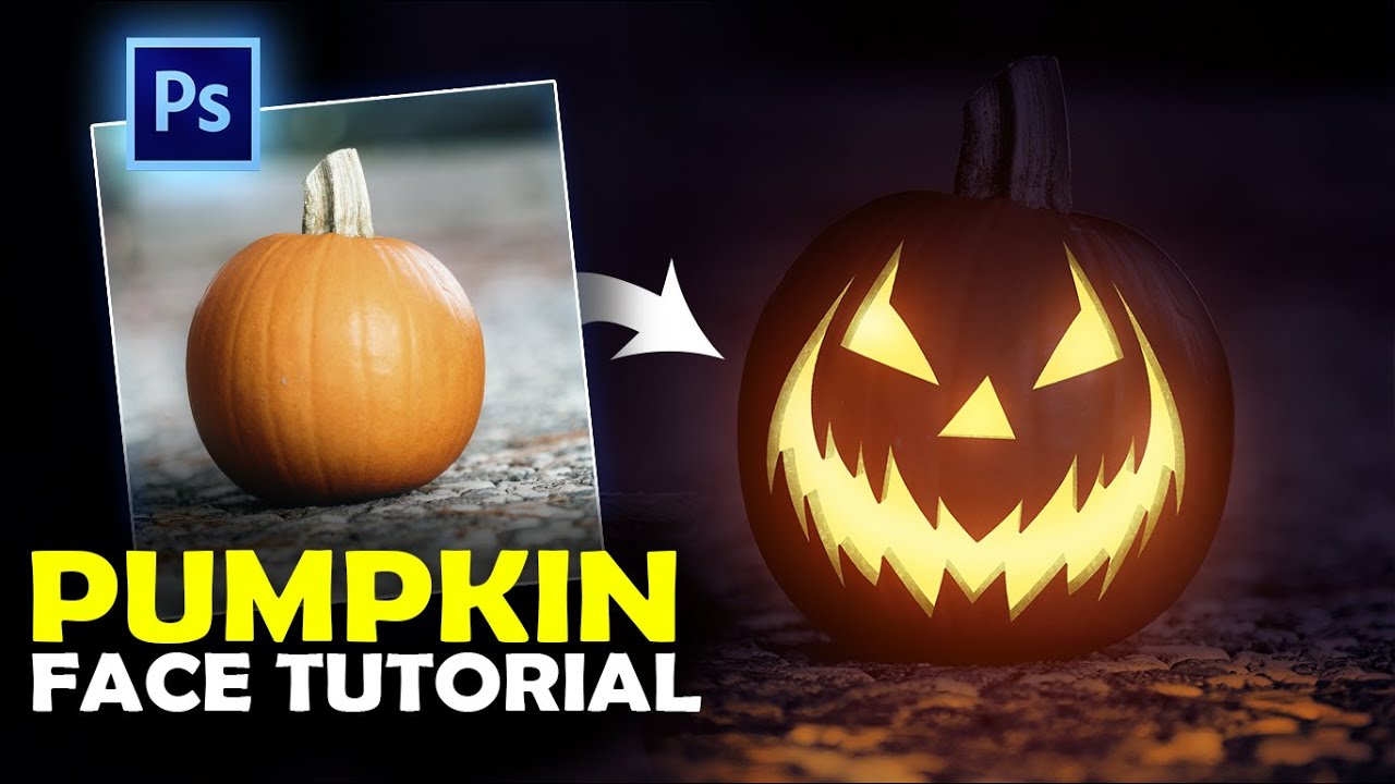 How to create PUMPKIN FACE photoshop/CREATOR.IN - YouTube