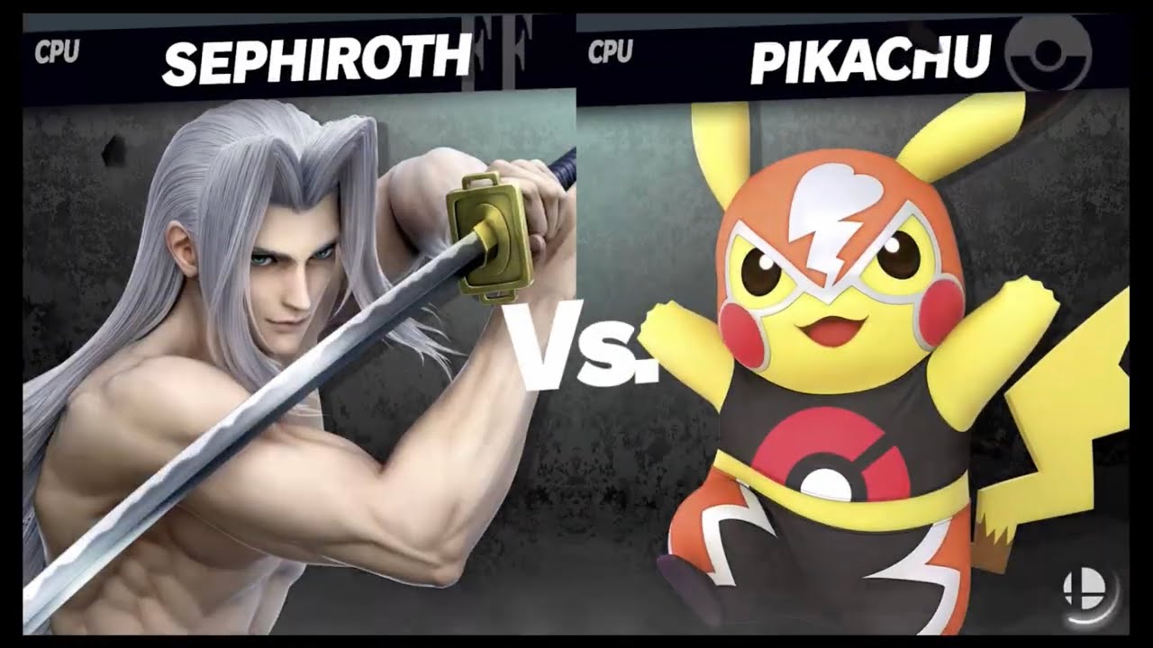 Super Smash Bros. Ultimate - Coatless Sephiroth Vs Pikachu (Pika-Libre ...