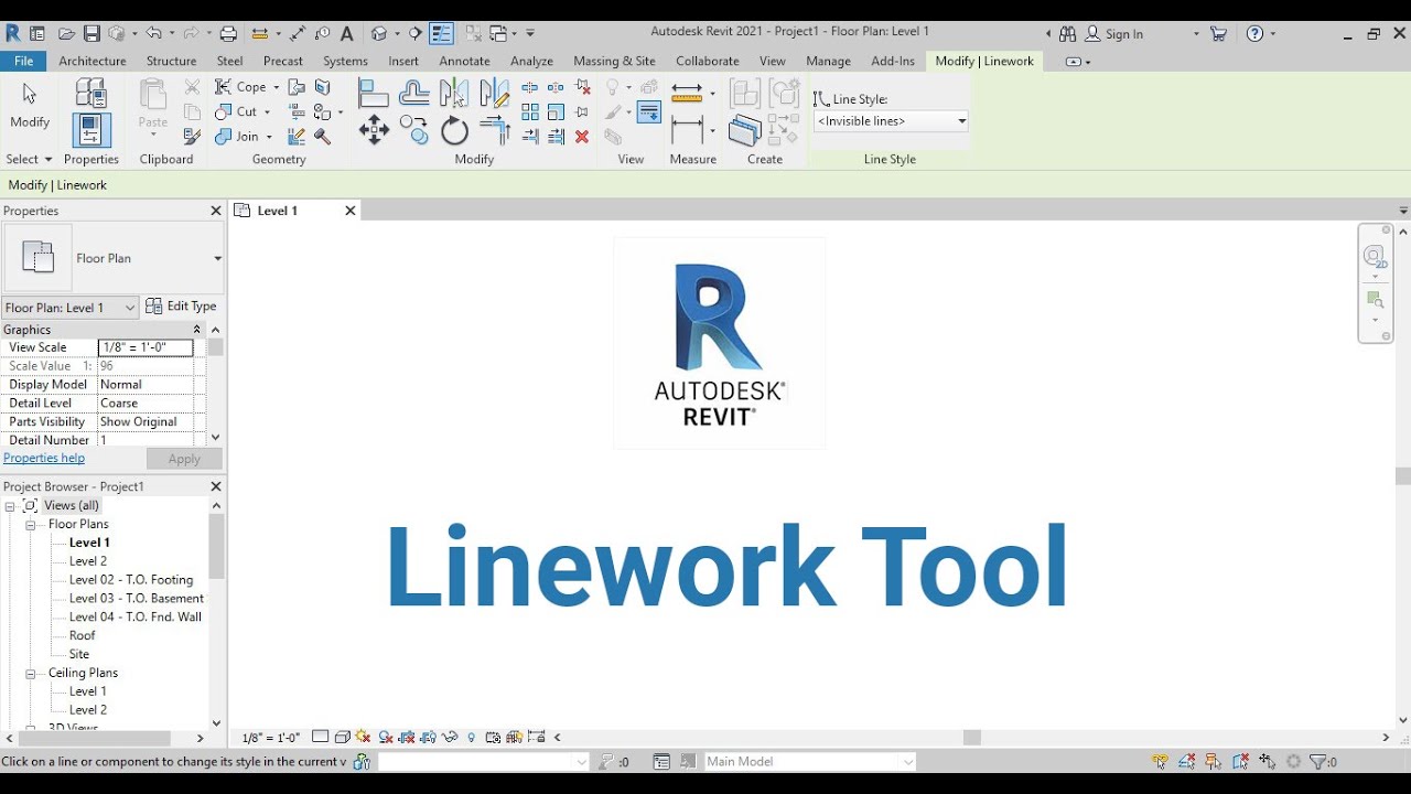 How to use Linework Tool in Revit - YouTube