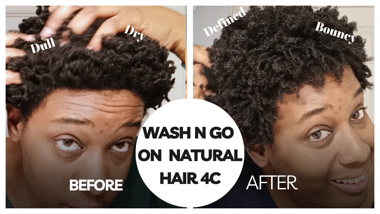 How To Do A Wash N Go On Natural Hair 4C!! - YouTube