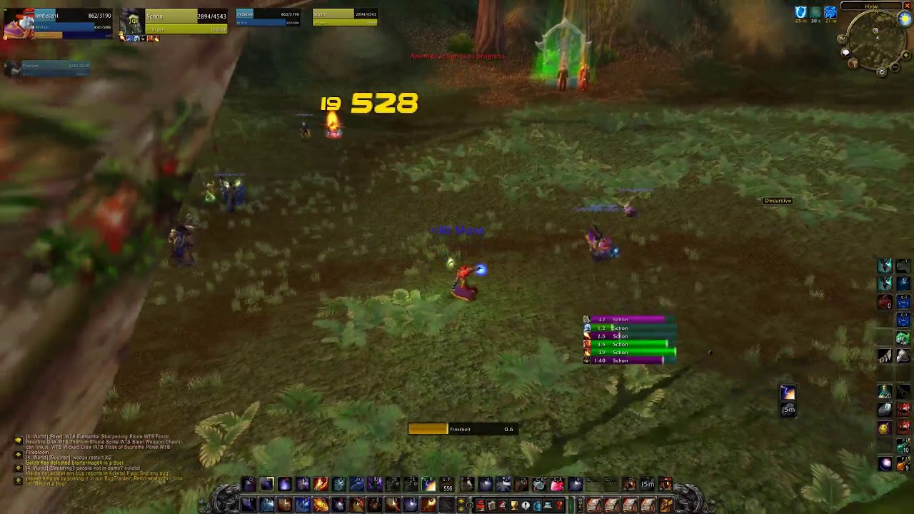 Classic wow T3 rogue vs starter mage #1 - YouTube