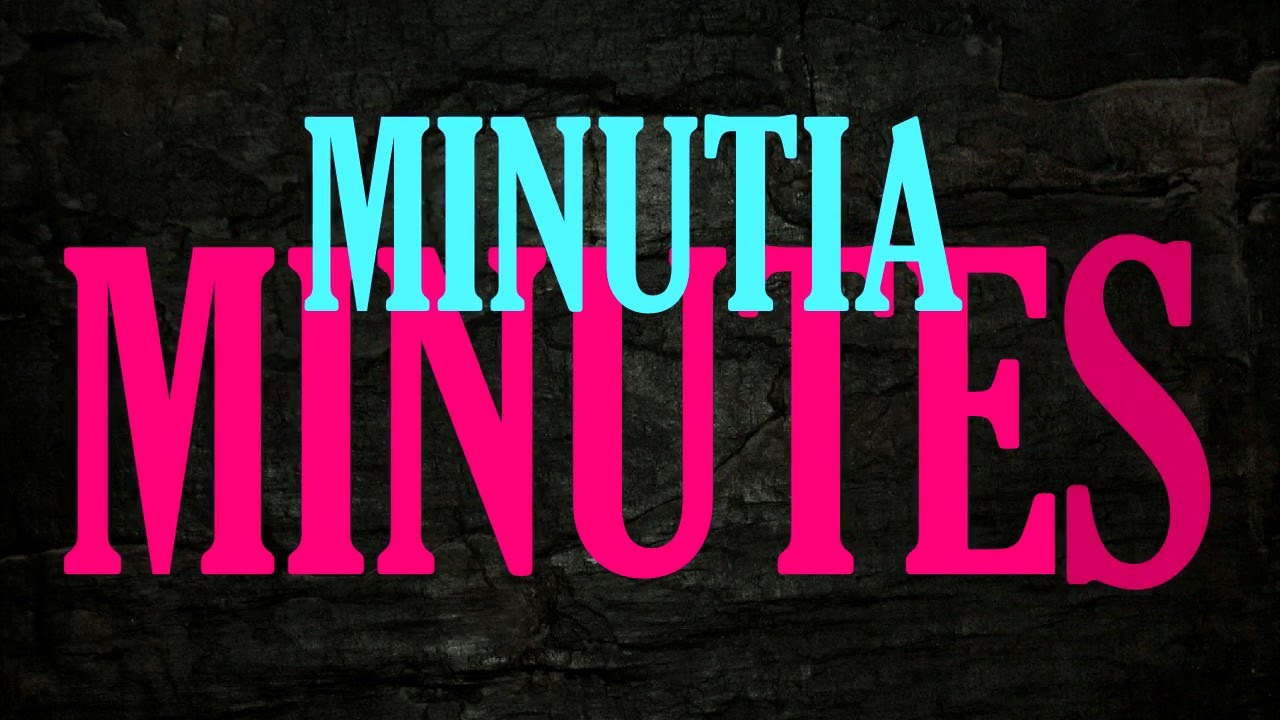 Minutia Minutes - YouTube