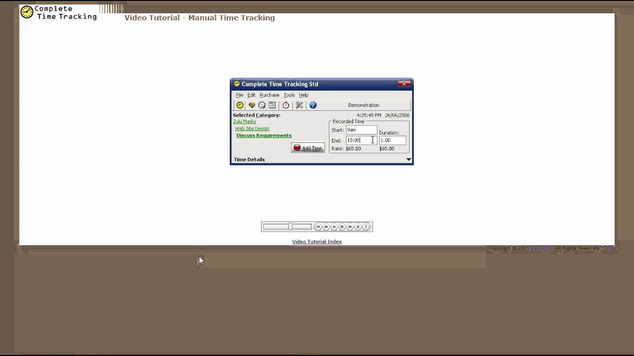 complete time tracking standard tutorial - YouTube