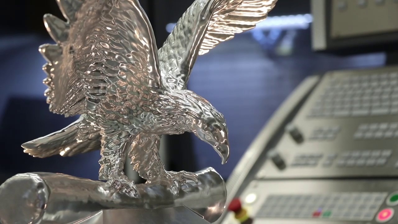 High Speed Eagle V9 - 5 axis milling of the OPS-INGERSOLL Eagle - YouTube