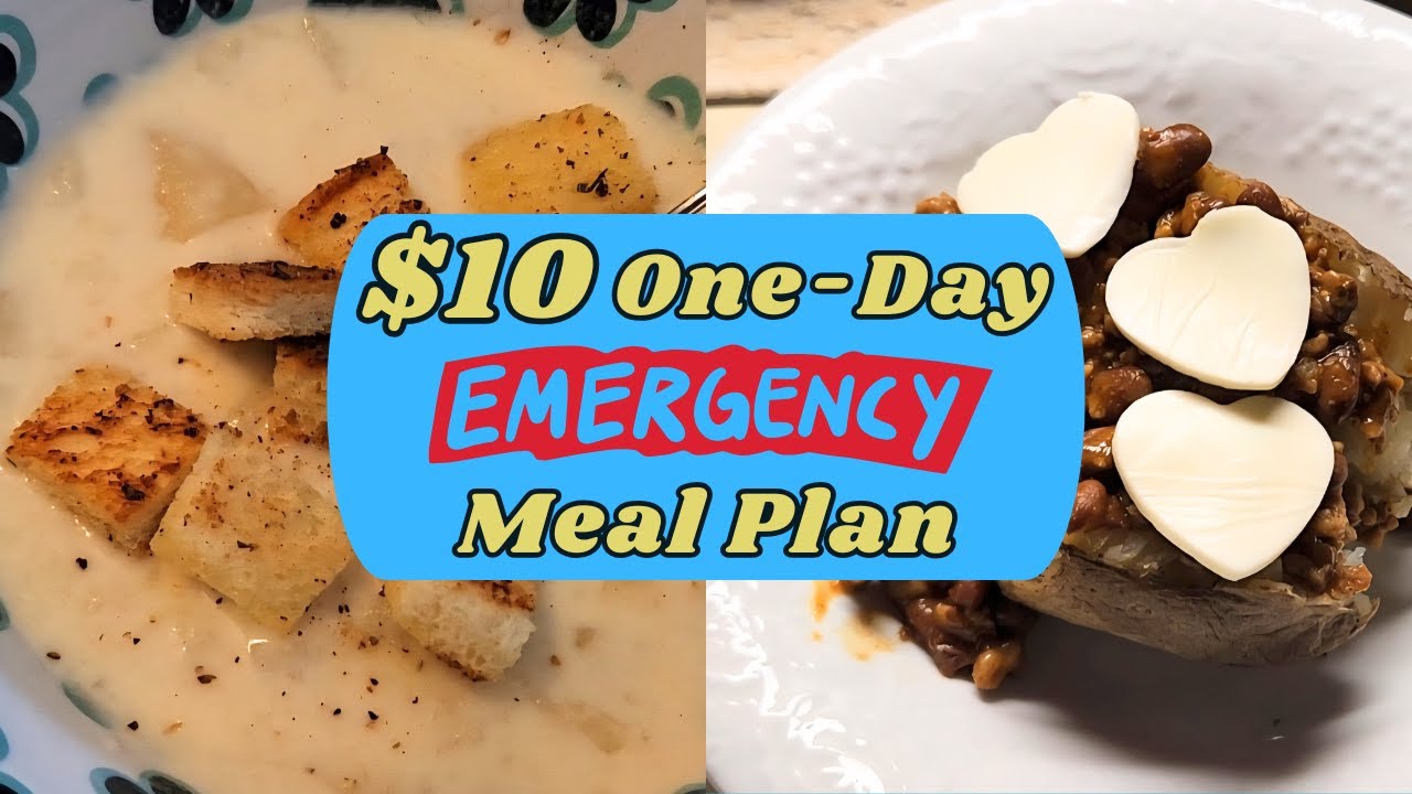 $10 Emergency Meal Plan | Grocery Haul | Recipes - YouTube