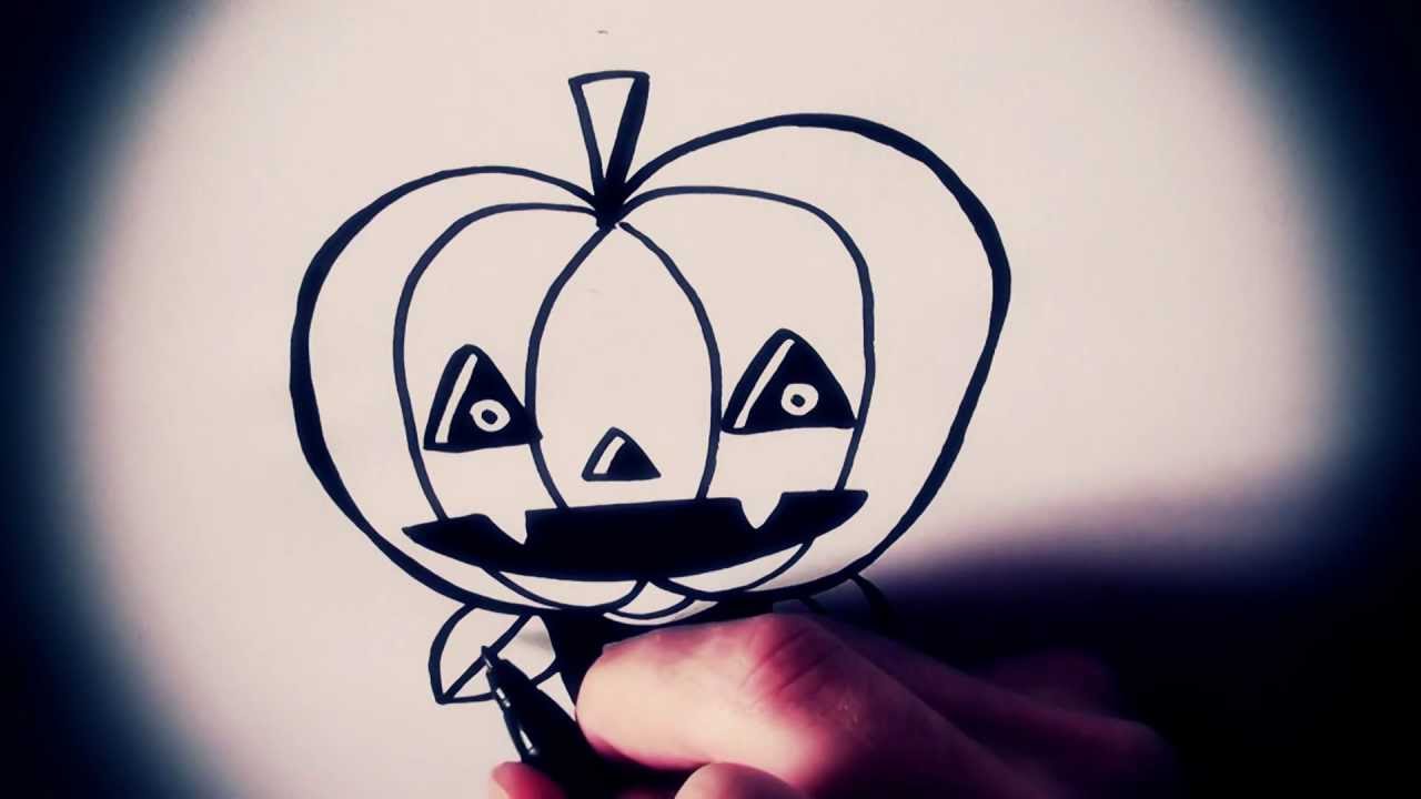 How To Draw A Pumpkin Head By Garbi KW (Special Halloween) - YouTube