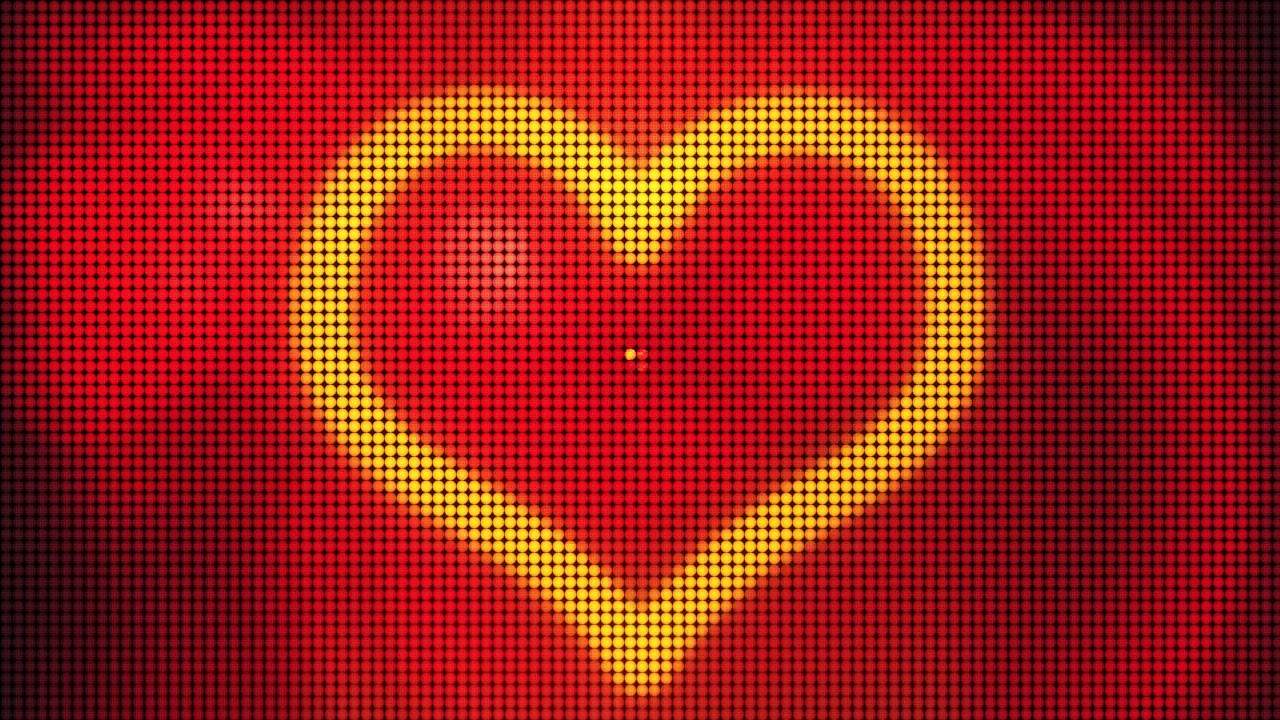Heart Growing Led Screen|| Free Video Background||VJ Motion Graphics ...