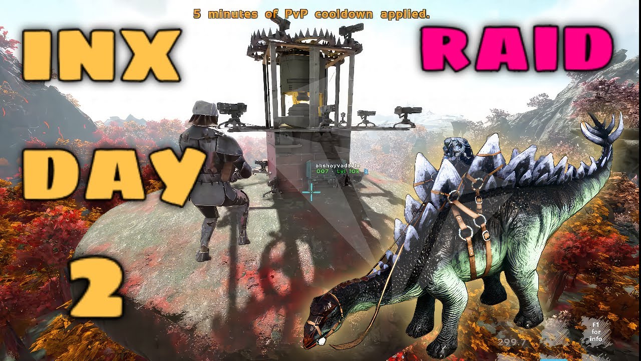 Ark PvP INX Day 2 Raiding In Hardest Server With 1000 hours - YouTube