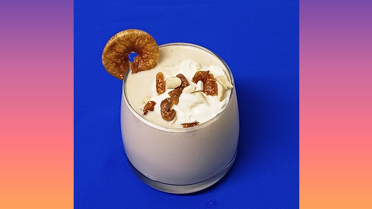 Anjeer Kaju Milkshake recipe/ Tasty Fig Cashwenut Milkshake - YouTube