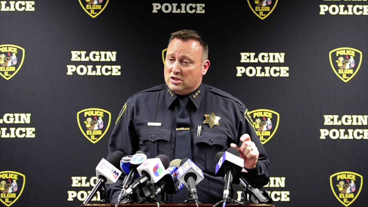 Elgin Police Department press conference on fatal shooting video - YouTube