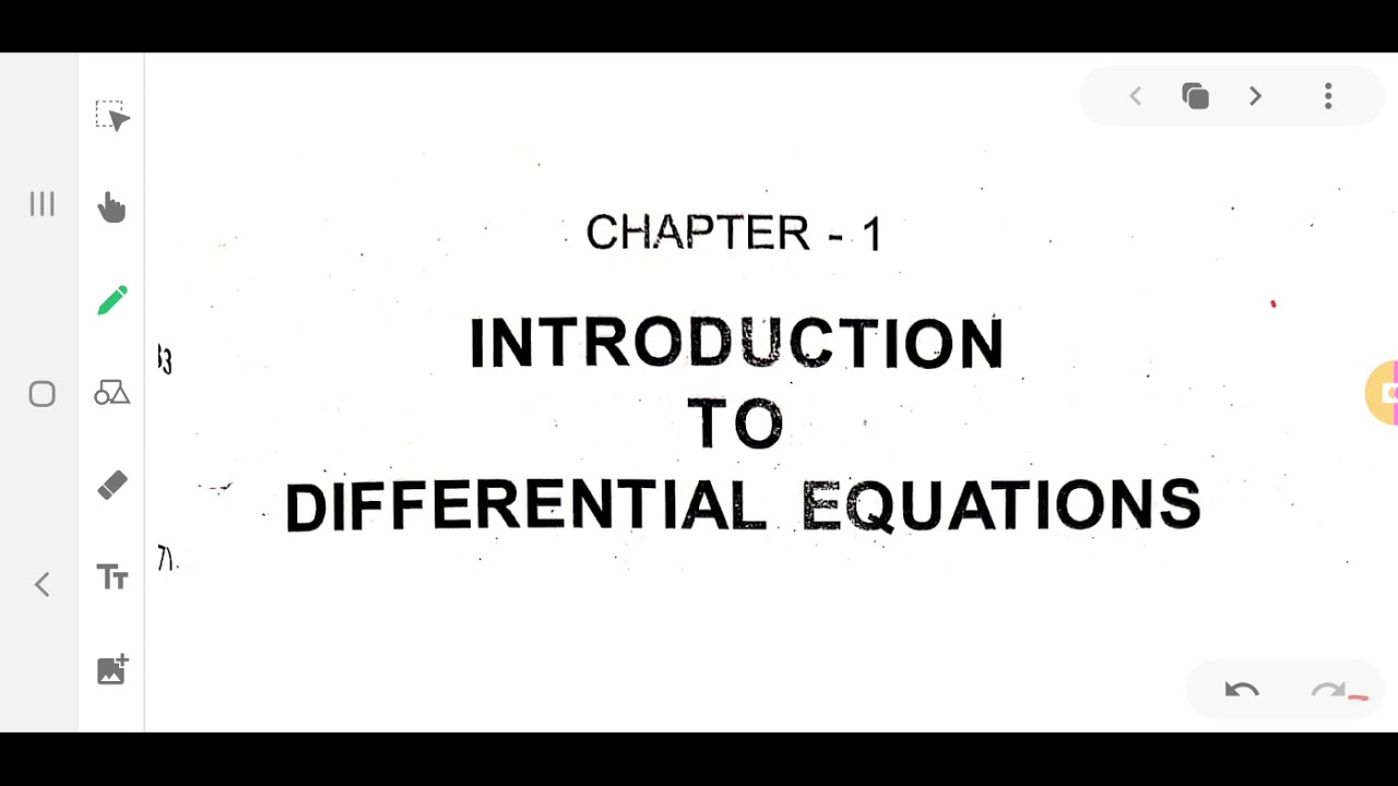 introduction to differential equations - YouTube