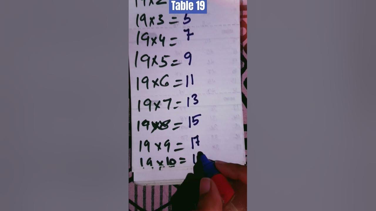 🤗Easy trick to learn Table of 19/Multiplication Table of 19/Maths Tables/Pahada #shortsfeed ...