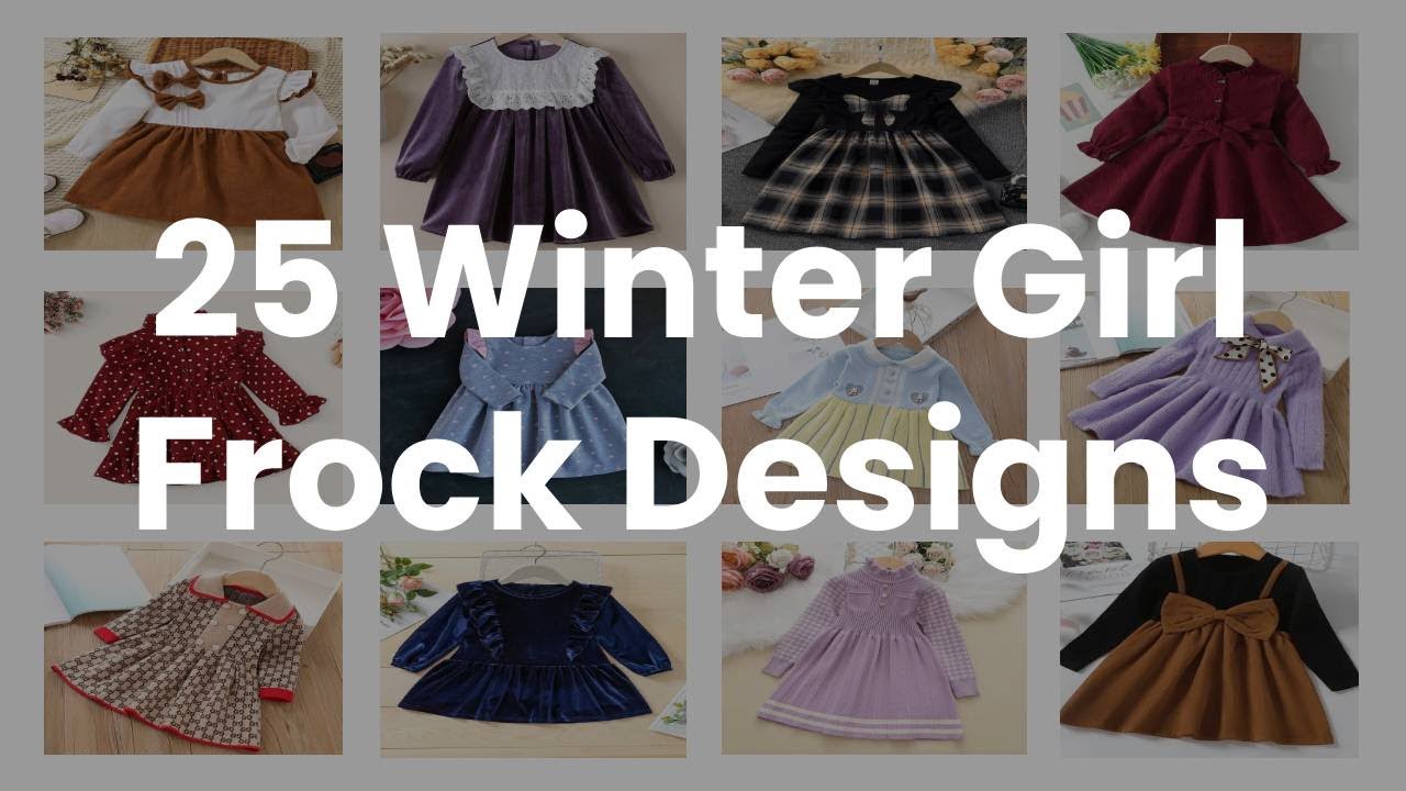 25 Girl Frock Designs, Winter Frock For Baby Girl, Winter Frocks ...