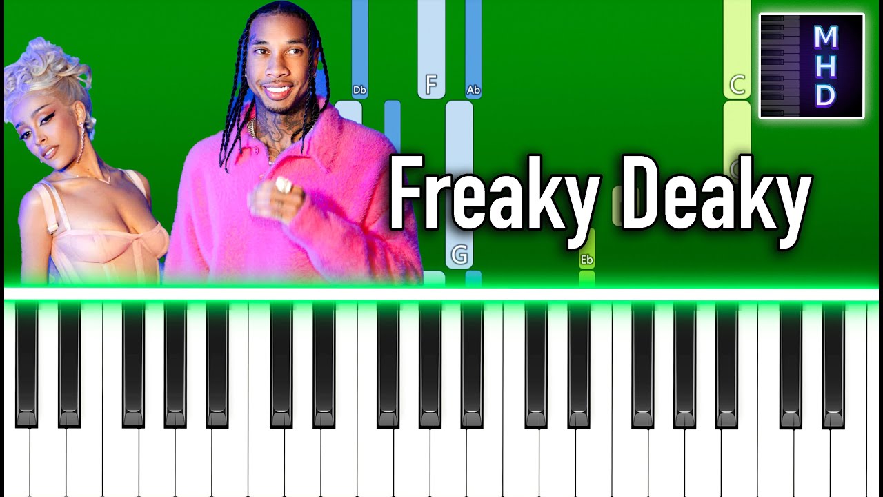 Tyga, Doja Cat - Freaky Deaky - Piano Tutorial - YouTube