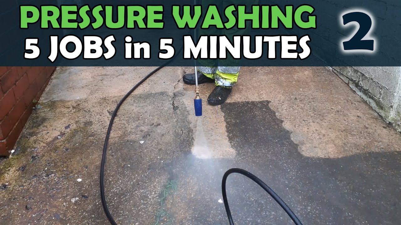 Pressure washing timelapse compilation - 5 jobs in 5 minutes 2 - YouTube