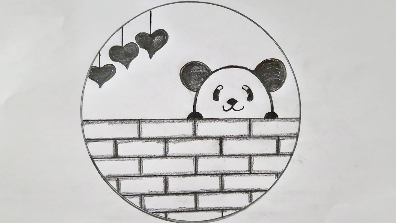 Cute Panda🐼Drawing Easy Step by Step Pencil Charcoal Drawings ️Panda ...