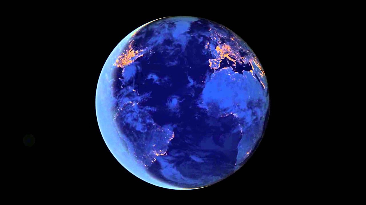 Earth night rotate "The black Marble" 2012 - YouTube