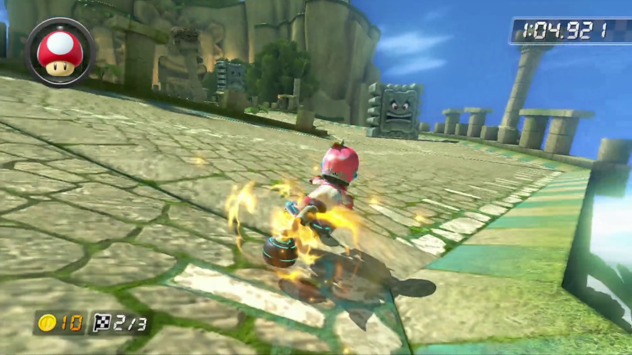 Thwomp Ruins - 1:53.575 by ゆゆゆ (Mario Kart 8 Inward Bike World Record ...