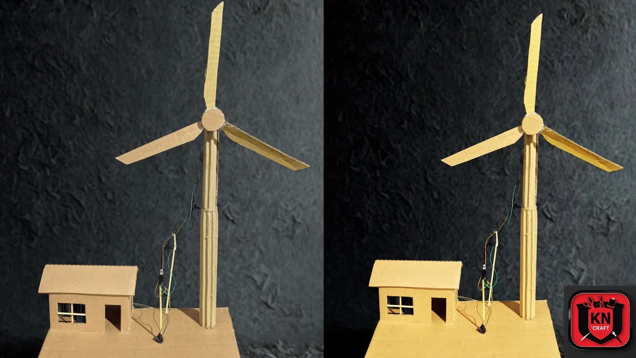 Amazing wind power generator 🌫⚡ Project Model for School Science/how to ...