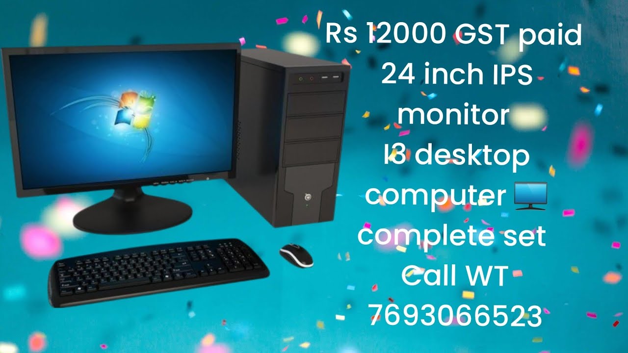 Desktop computers 🖥️ i3 desktop 24inch monitor display complete set wt ...