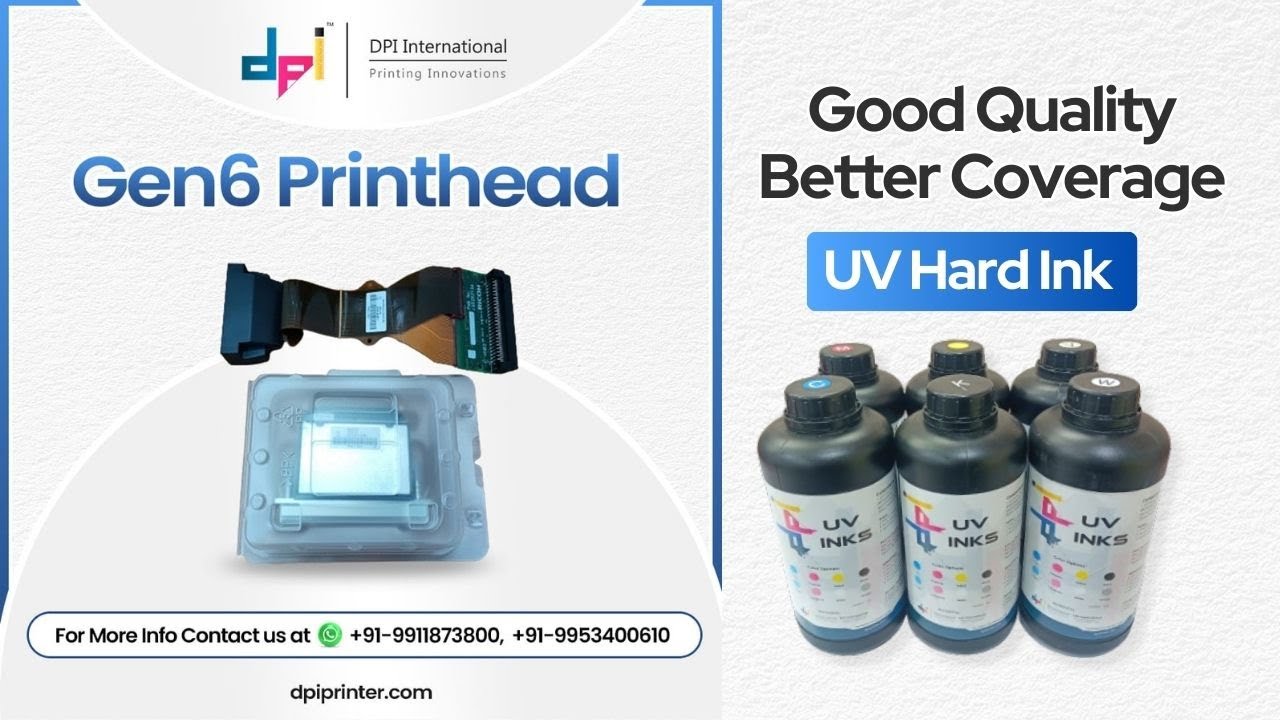 Good Quality Better Coverage UV Hard Ink Compatible with Gen6 Printhead ...