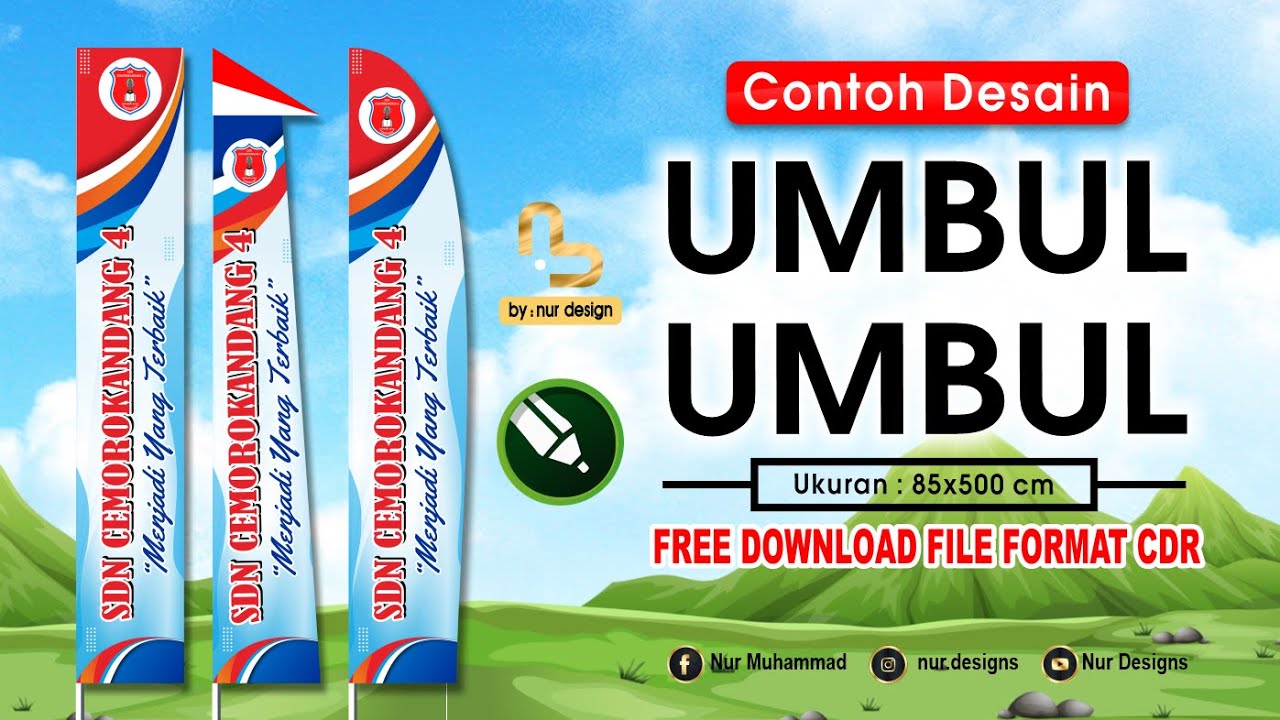 Desain Umbul-umbul !!!! FREE Download File CDR - YouTube