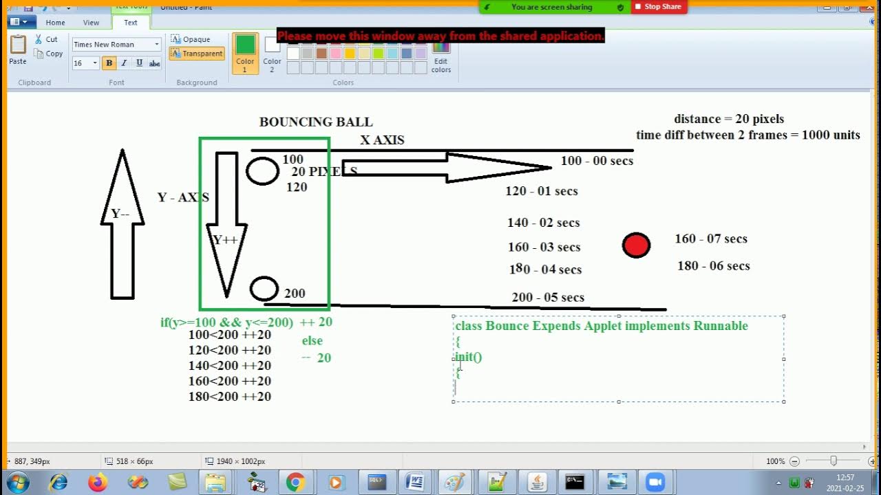 Advanced Java Chapter Multi Threadingepisode 9 Bouncing Ball Youtube