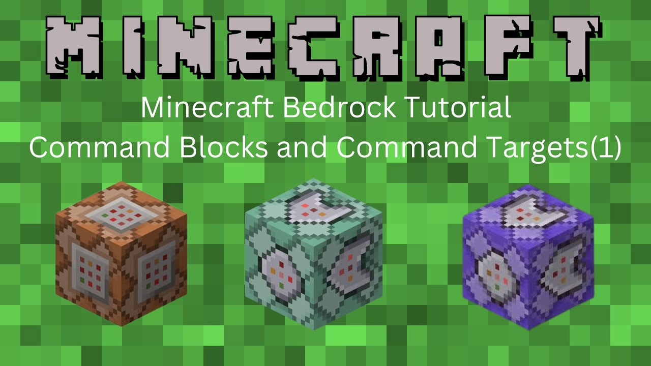 Minecraft Bedrock(1) - Command Blocks & Targets - YouTube
