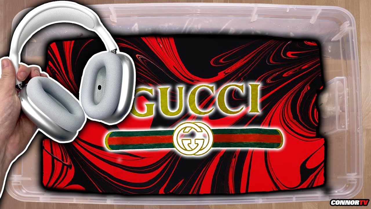 HYDRO Dipping Apple AirPods Max - GUCCI Custom Painted (Satisfying ...