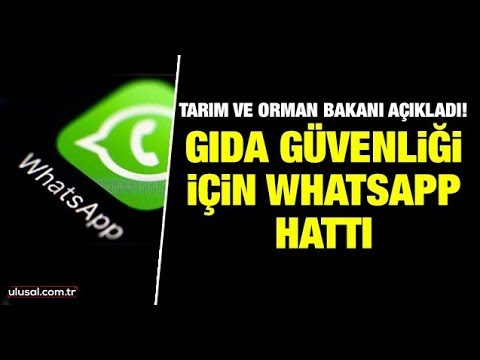 Tarım ve Orman Bakanı açıkladı! Gıda güvenliği için WhatsApp hattı